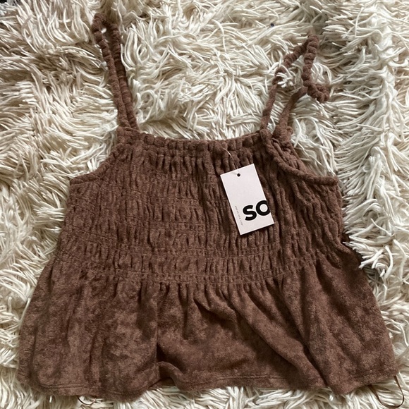 Tops | New Terry Cloth Crop Top | Poshmark